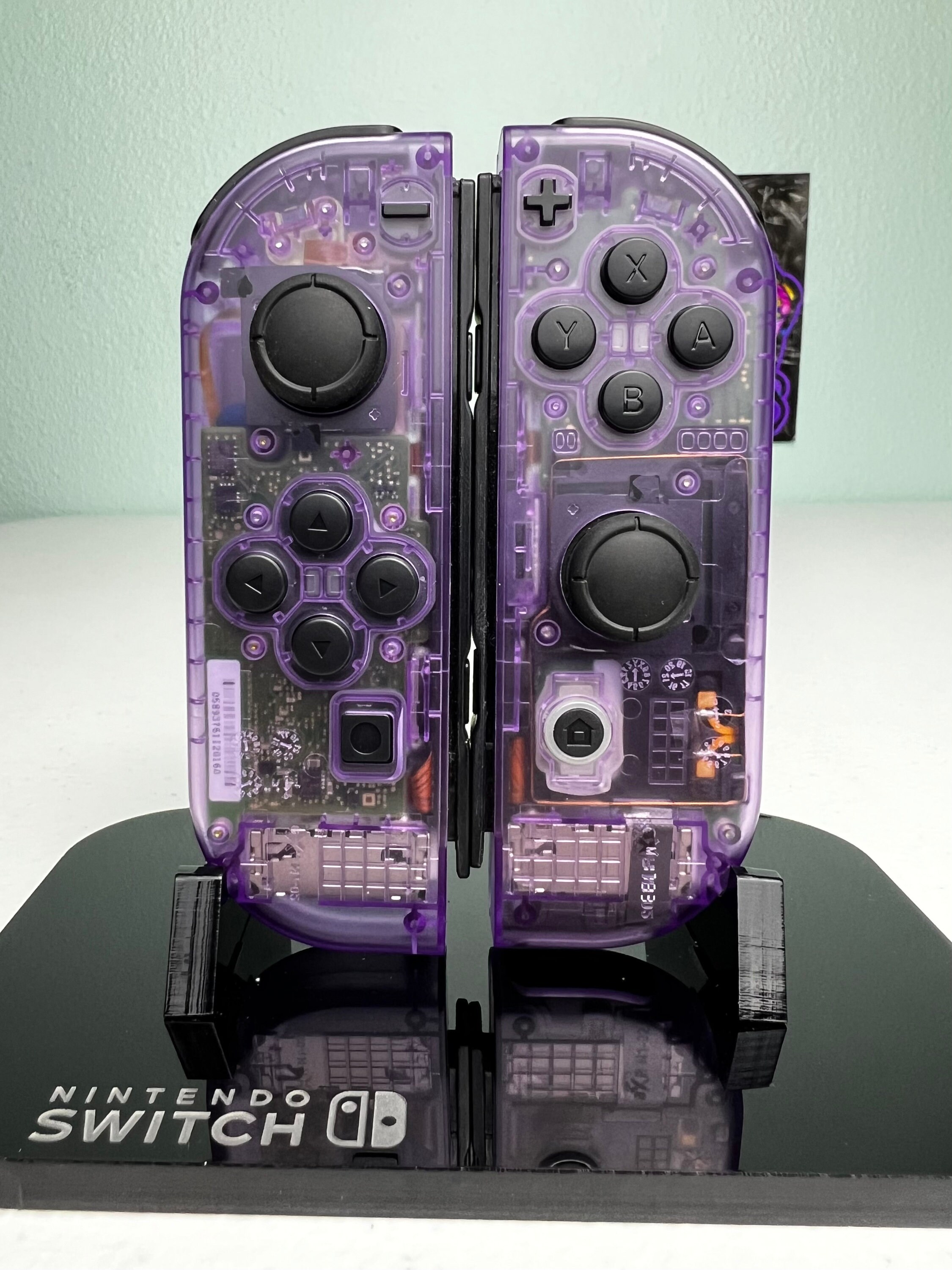 Atomic Purple Clear - Black Accents - Custom Joycons for the Nintend ...