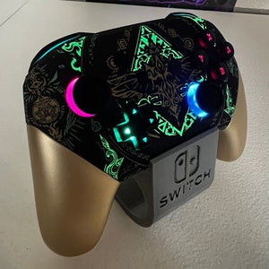 Zelda TOTK - RGB Led - Glow in the Dark - Custom Pro Controller for the ...
