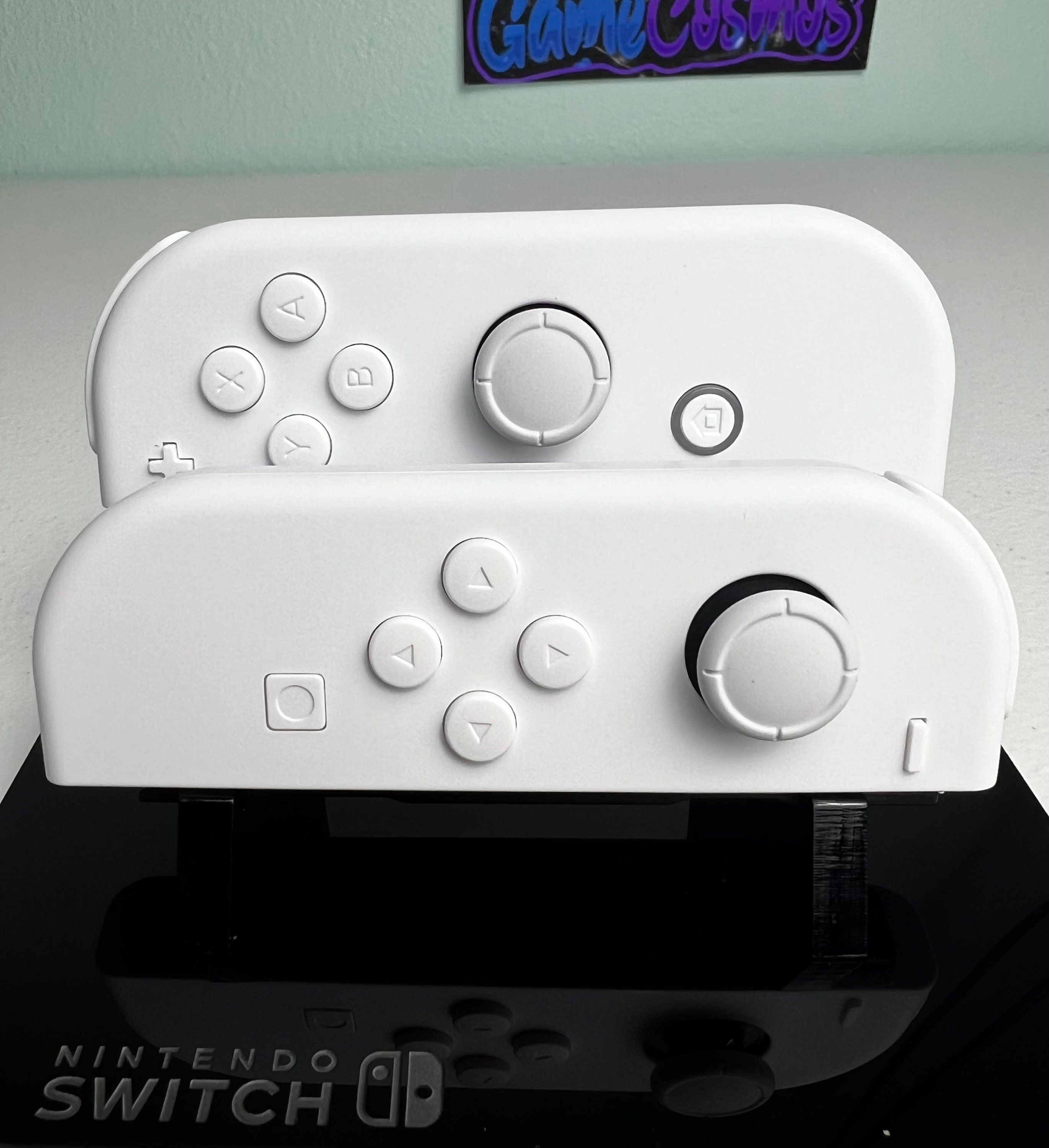 Pure White Soft Touch - Pastel Accents - Custom Joycons for Nintend ...