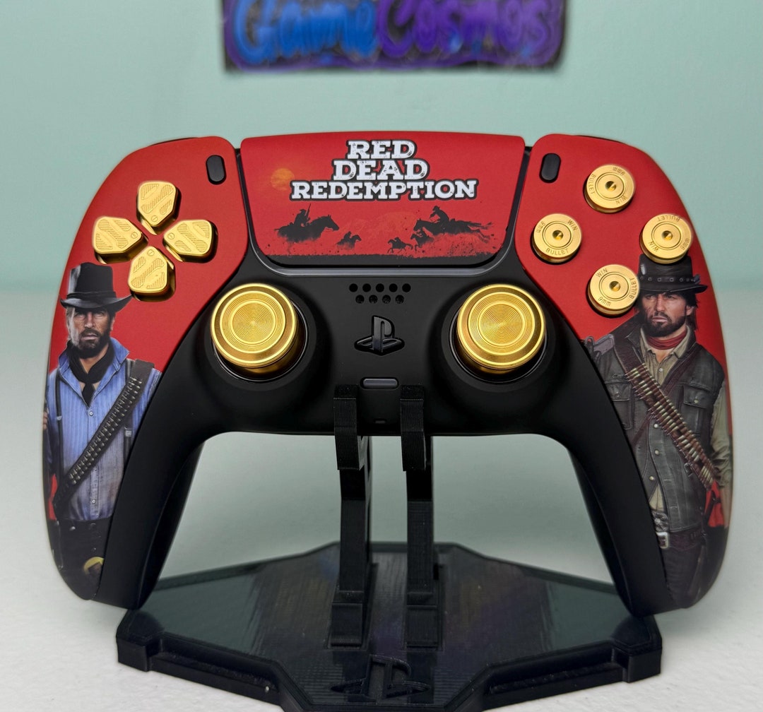 RDR RDR2 Red Dead Real Metal Custom Wireless Controller for PS5 or PC ...