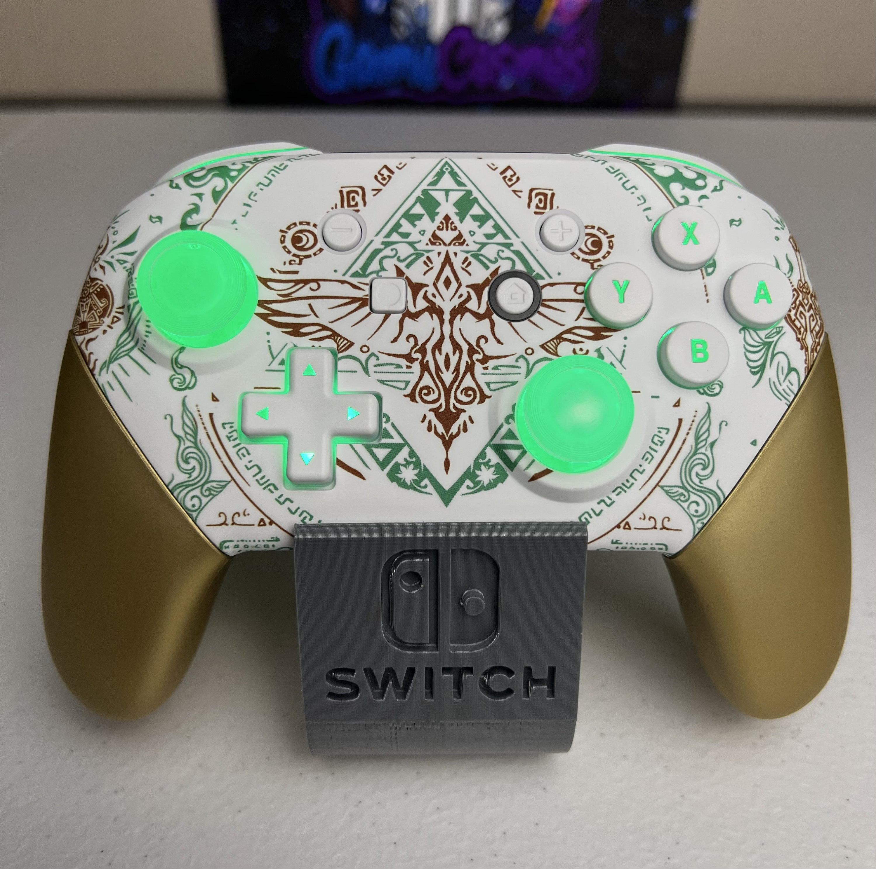 Zelda TOTK - RGB Led - Glow in the Dark - Custom Pro Controller for the ...