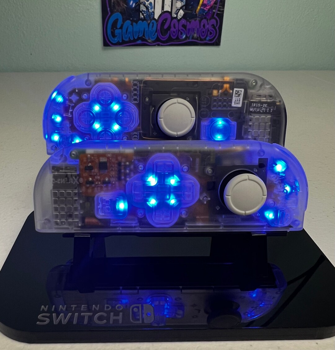 Transparent Clear - RGB LED - Custom Joycons for the Nintend Switch - Etsy