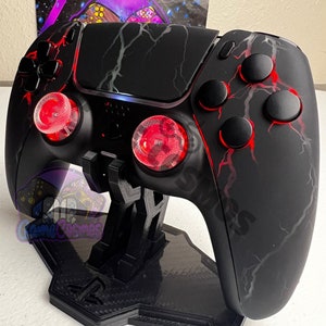 Lightning Theme - RGB LED - All Black - Custom Wireless Controller for ...