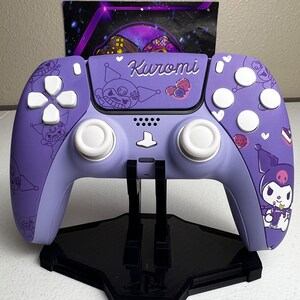 Cute Cartoon Theme RGB LED Violet and White Custom Wireless Controller ...