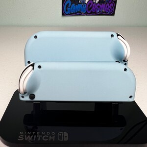 Soft Touch Heaven Blue - White Accents - Custom Joycons for the Nintend ...