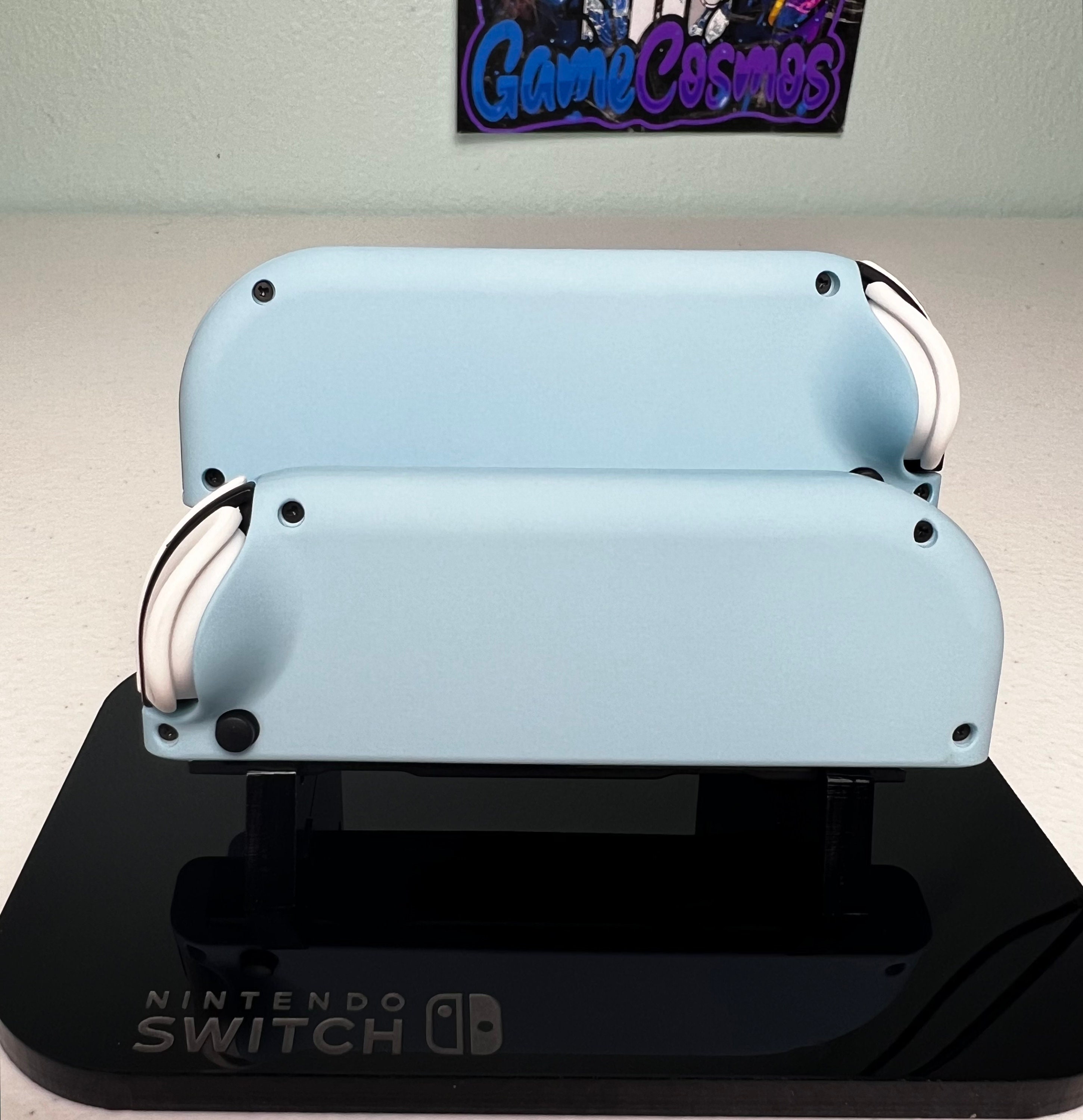 Soft Touch Heaven Blue - White Accents - Custom Joycons for the Nintend ...
