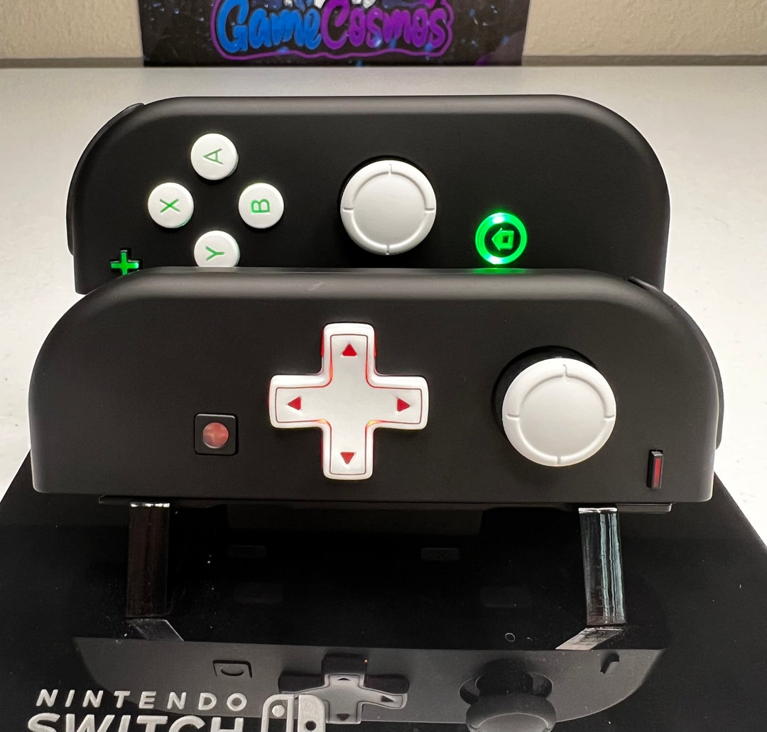 Soft Touch Black & White - RGB LED - Custom Joycons for the Nintend ...