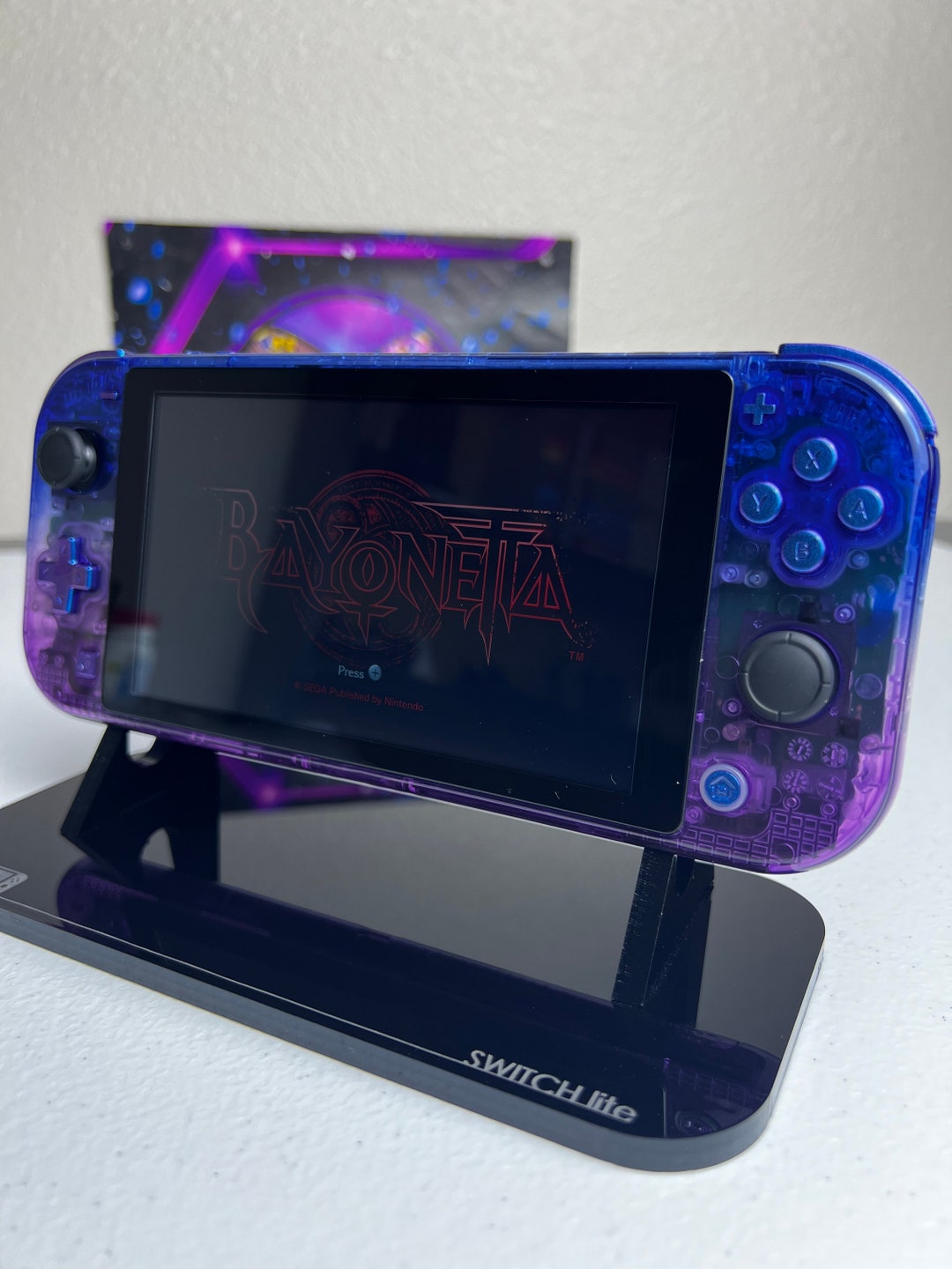 Two Tone Chameleon Glossy Blue Purple Custom Nintendo Switch Lite - Etsy