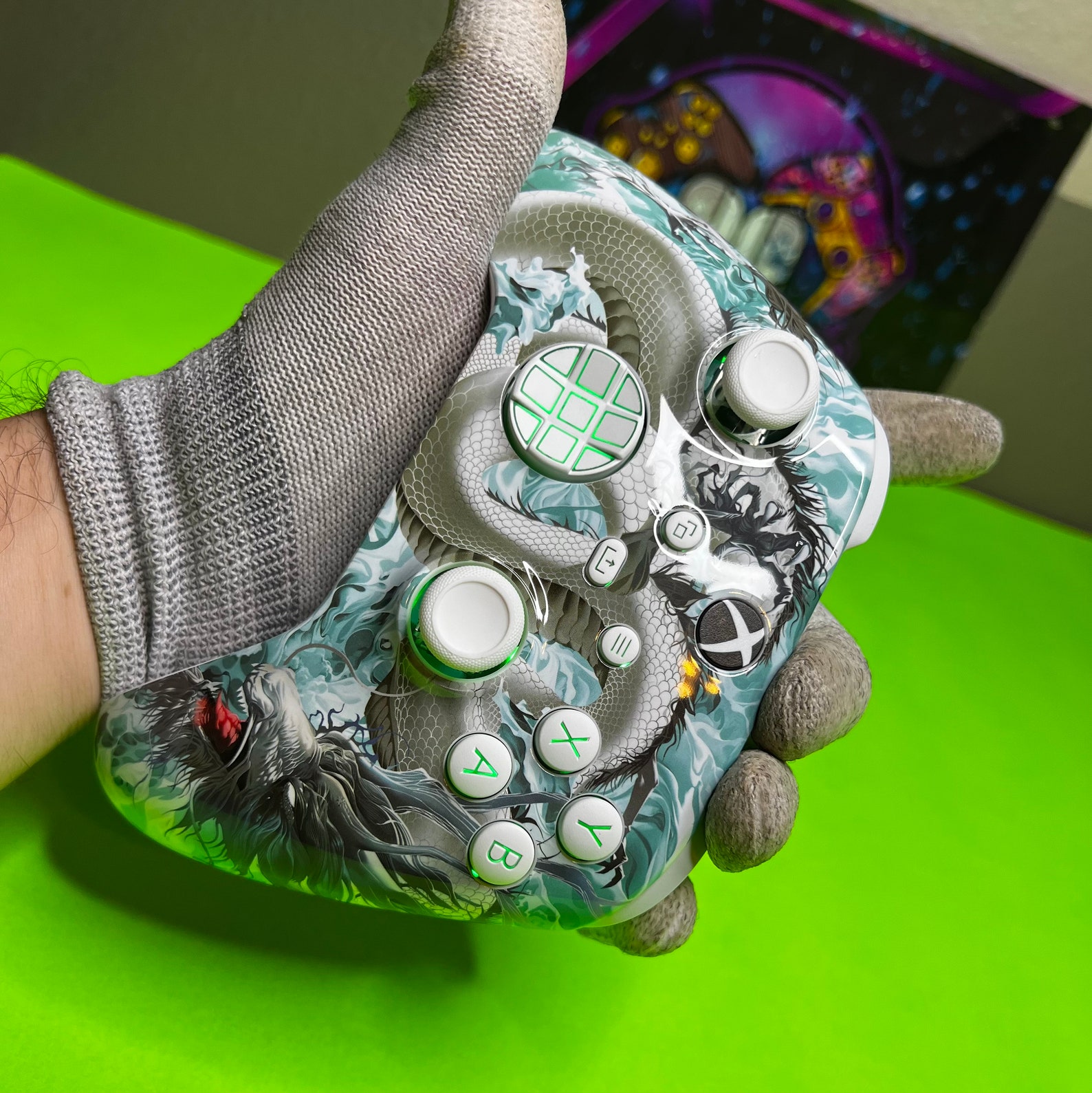 Dragon Theme - RGB LED - Custom Wireless Controller for Xbox or PC - Etsy