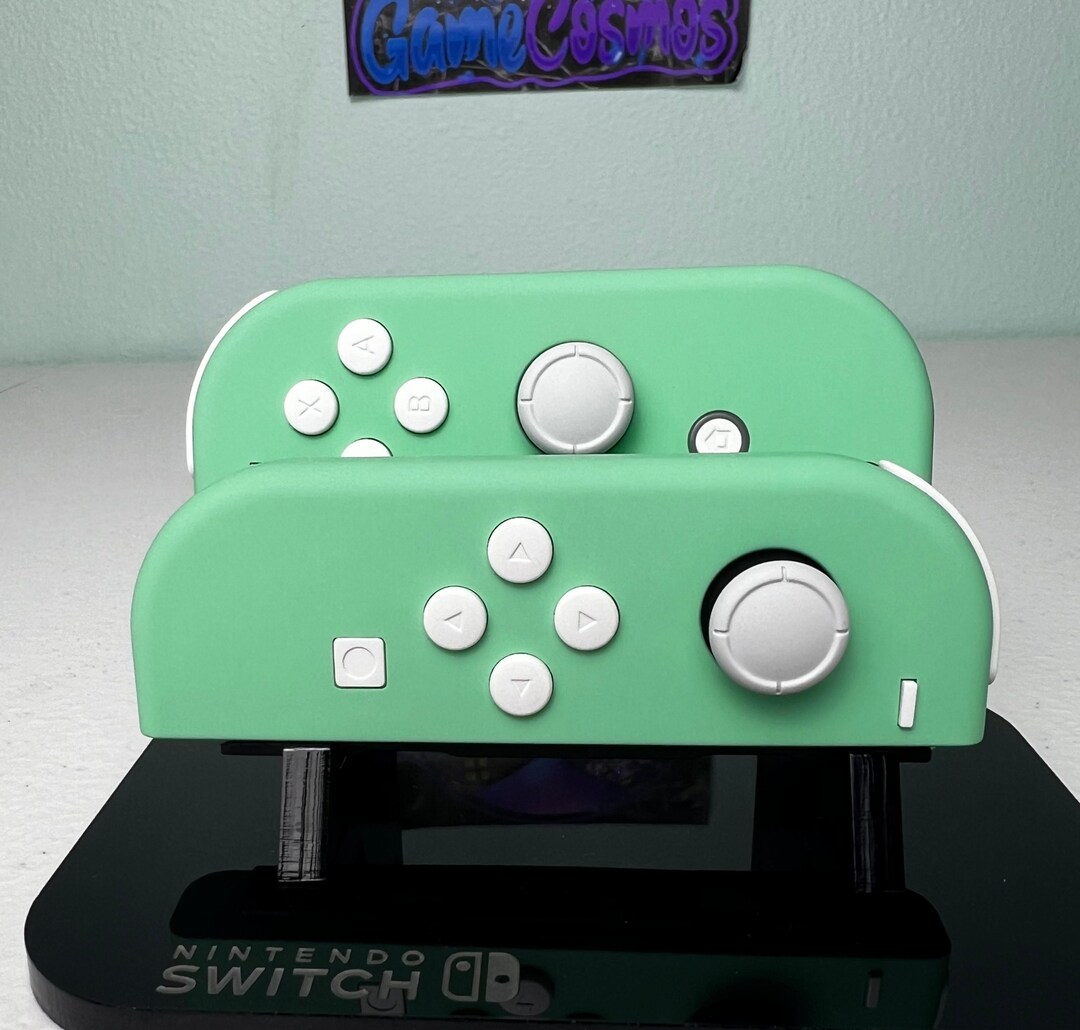Mint Green Pastel - White Accents - Custom Joycons for the Nintend ...