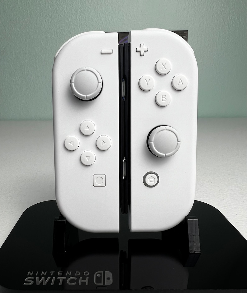 Pure White Soft Touch - Pastel Accents - Custom Joycons for Nintend ...