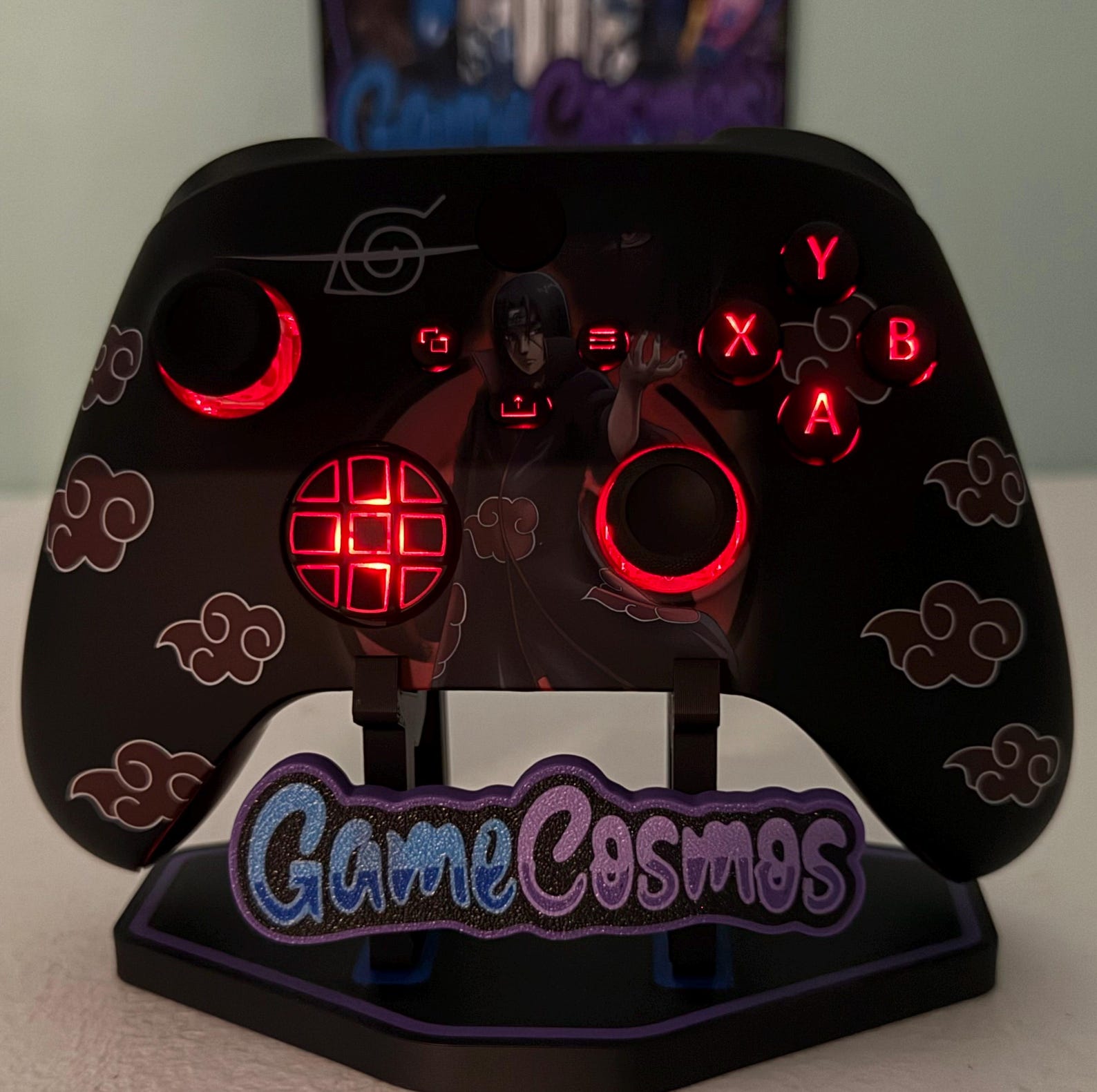 Anime Manga - Red Clouds - RGB LED - Custom Wireless Controller for ...