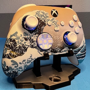 Great Wave Kanagawa - RGB LED - Custom Wireless Controller for Xbox or ...