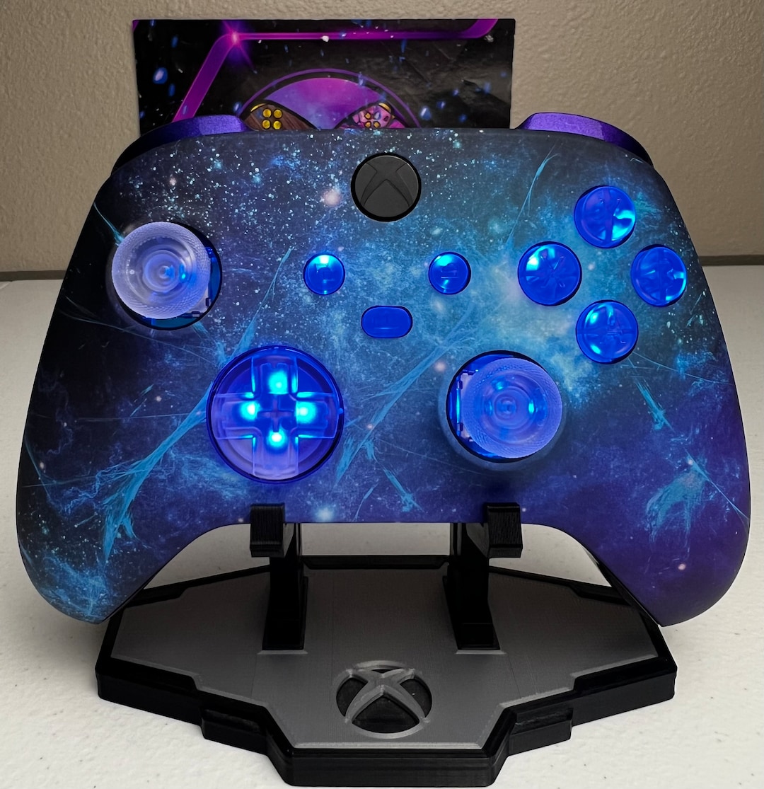 Galaxy Blue Nebula RGB LED Custom Wireless Controller for Xbox or PC - Etsy
