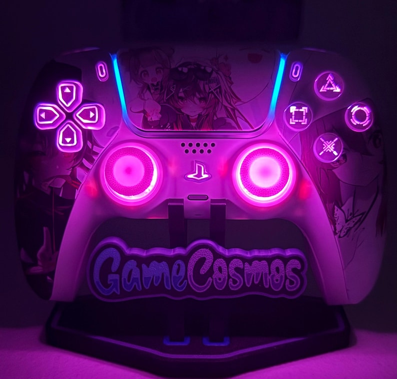Anime Girl Gaming Theme - RGB LED - Custom Wireless Controller for PS5 ...