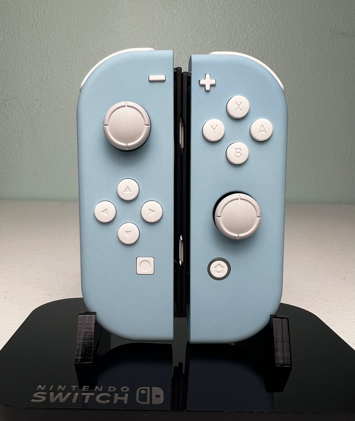 Soft Touch Heaven Blue - White Accents - Custom Joycons for the Nintend ...