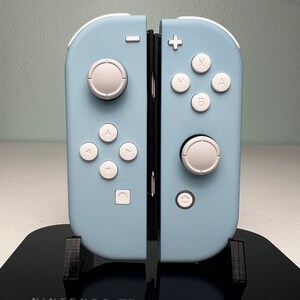 Soft Touch Heaven Blue - White Accents - Custom Joycons for the Nintend ...
