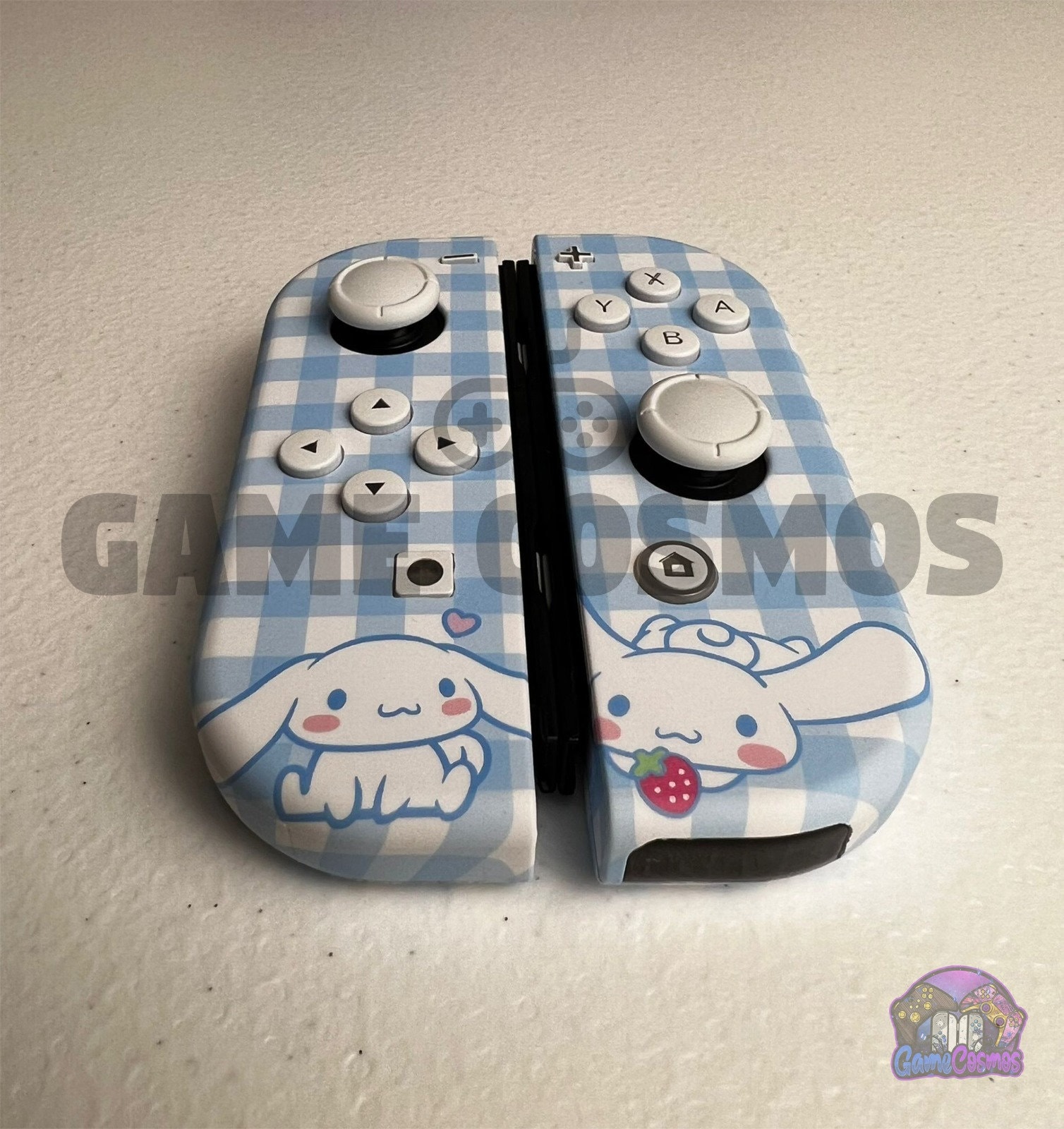 Cute Cartoon Theme - Baby Blue White Pastel - Custom Joycons for the ...