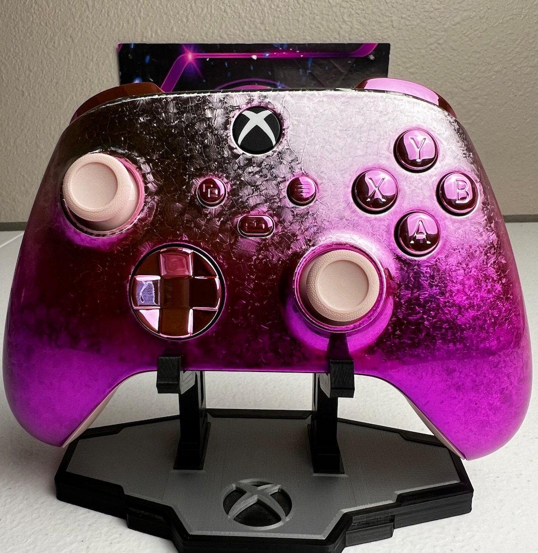 Glossy Glamour Theme Pink Chrome Custom Wireless Controller for Xbox or ...