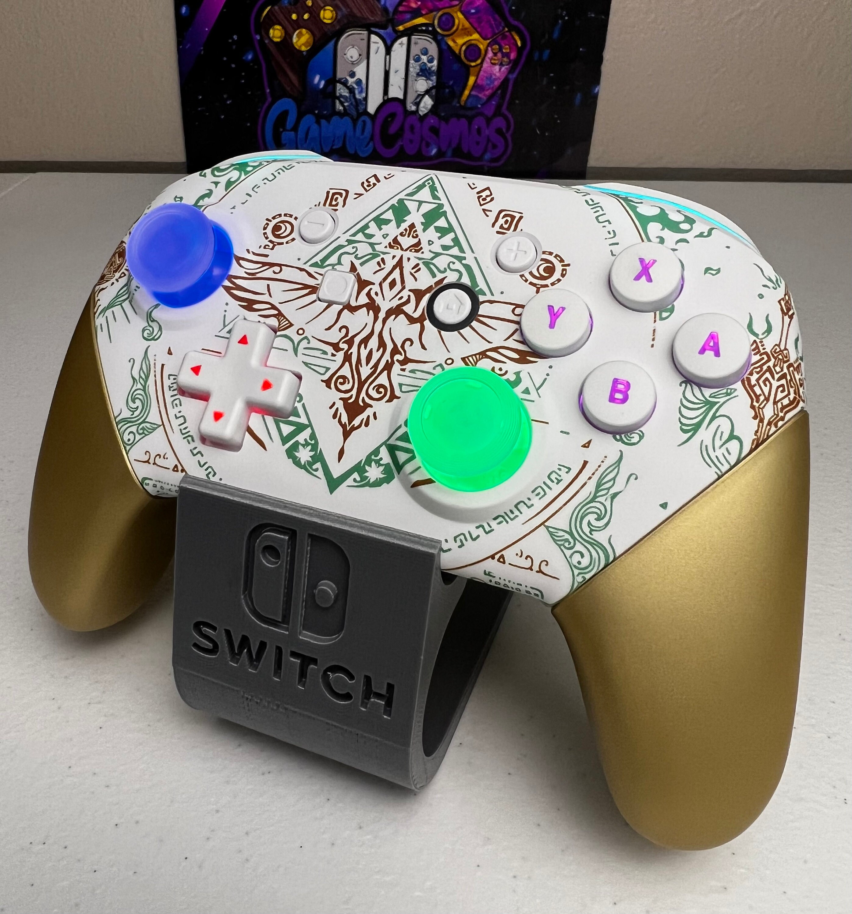 Zelda TOTK - RGB Led - Glow in the Dark - Custom Pro Controller for the ...