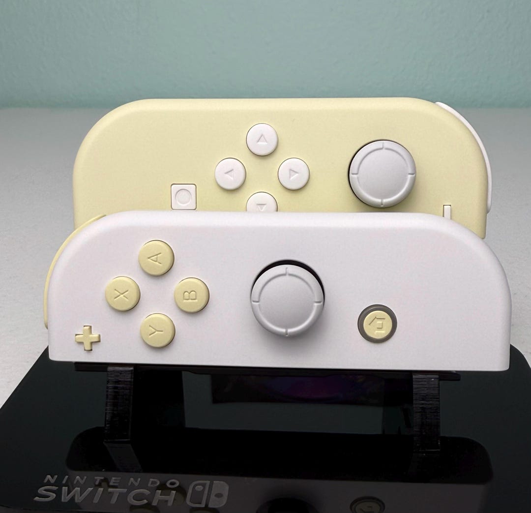 White & Cream - Soft Touch Finish - Custom Joycons for the Nintend ...