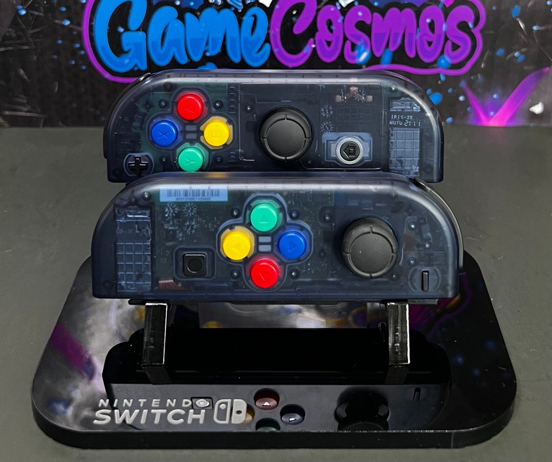 Deep Blue Transparent Clear - Colorful Buttons - Custom Joycons for the ...