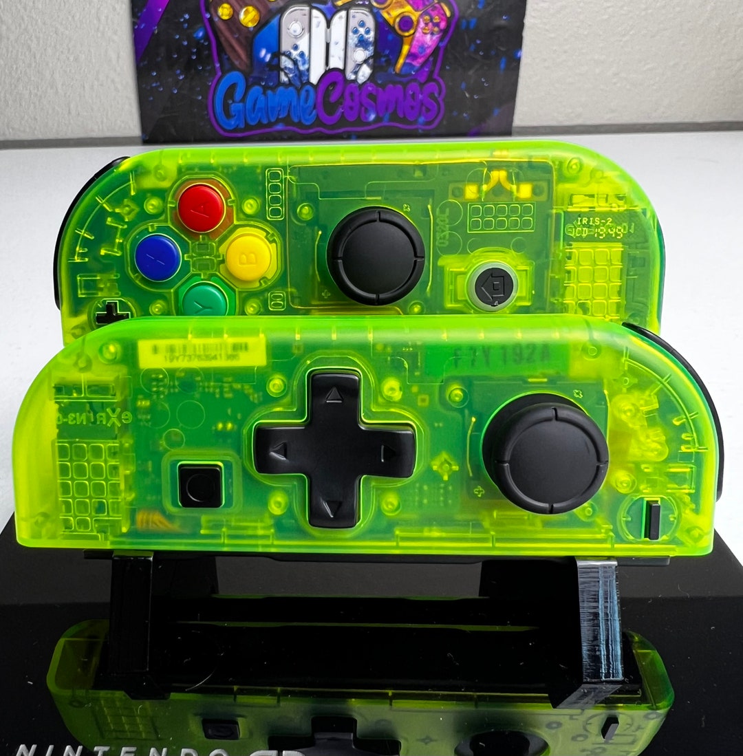 Transparent Lime Green - DPAD Colorful ABXY - Custom Joycons for the ...