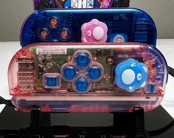 Nintendo Switch Custom Transparent Pink and Blue Fade Joy-con ...