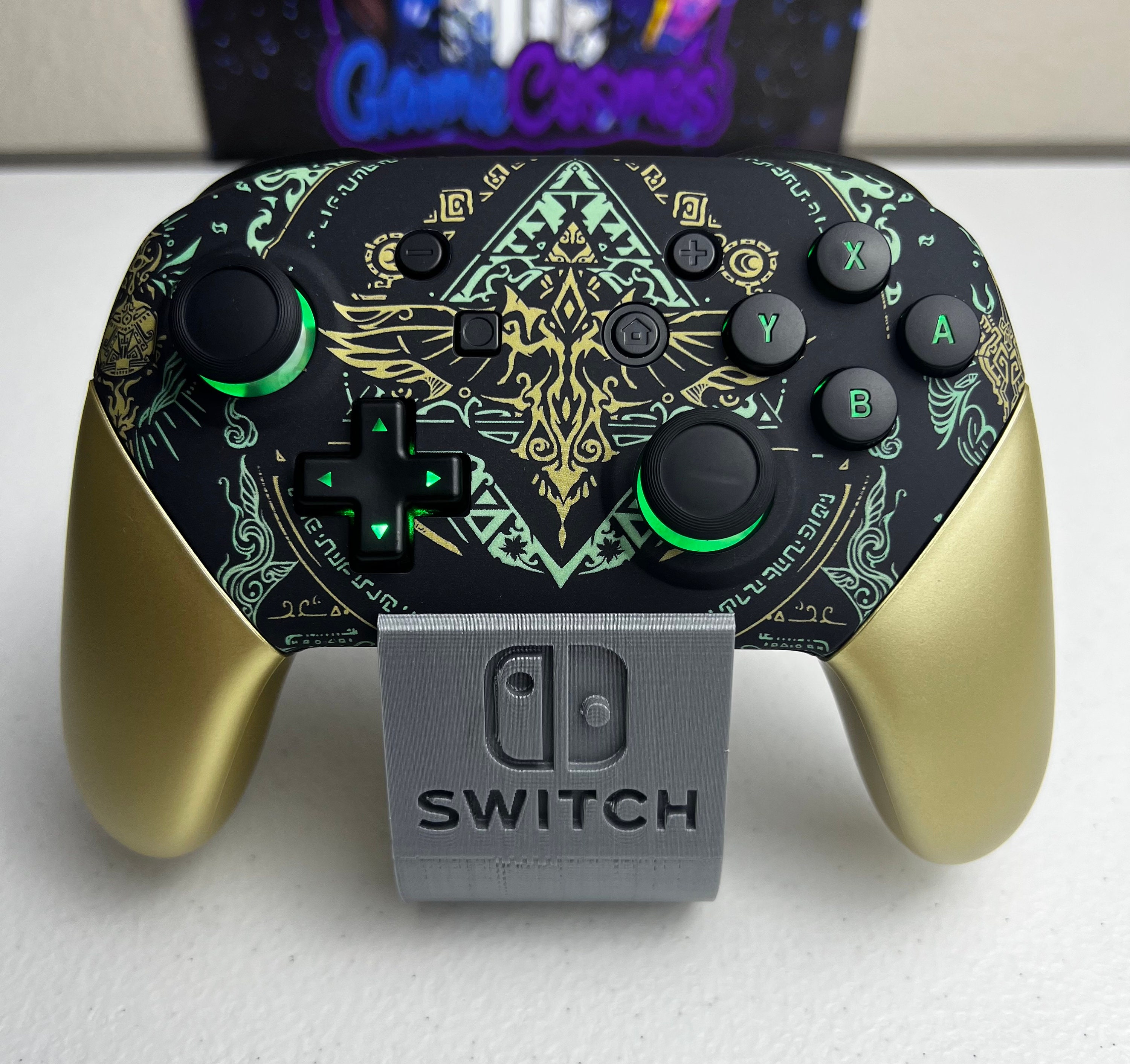 Zelda TOTK - RGB Led - Glow in the Dark - Custom Pro Controller for the ...