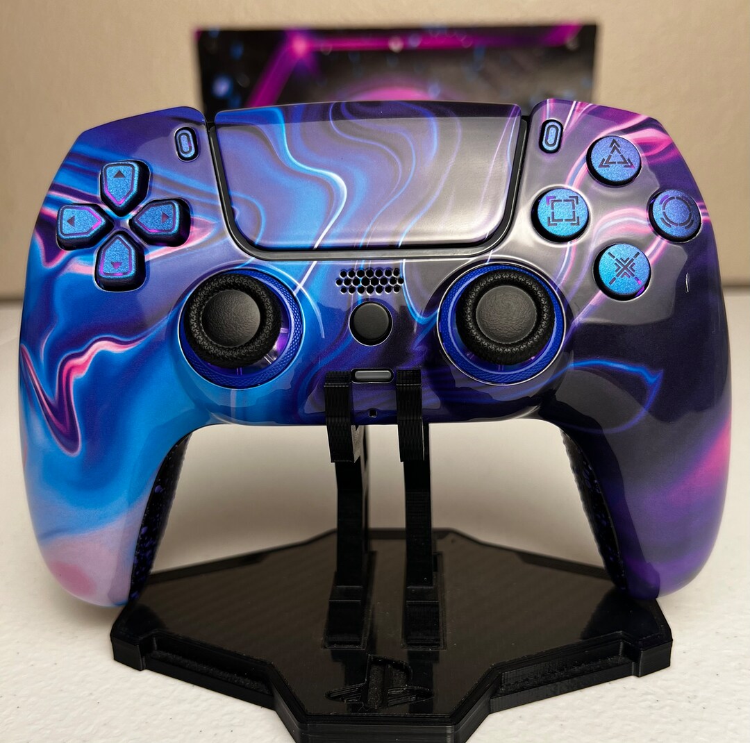 Tie Dye Theme - Hydro Dip - RGB LED - Custom Wireless Controller for PS5 or PC - Etsy