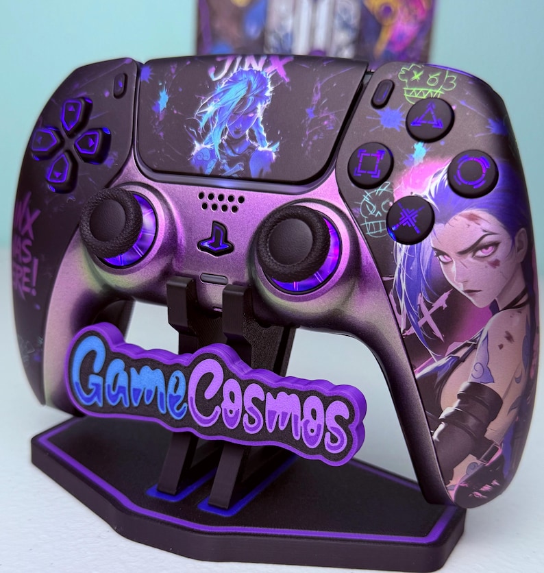 Jinx Arcane Lol - RGB LED - Custom Wireless Controller for PS5 or PC - Etsy