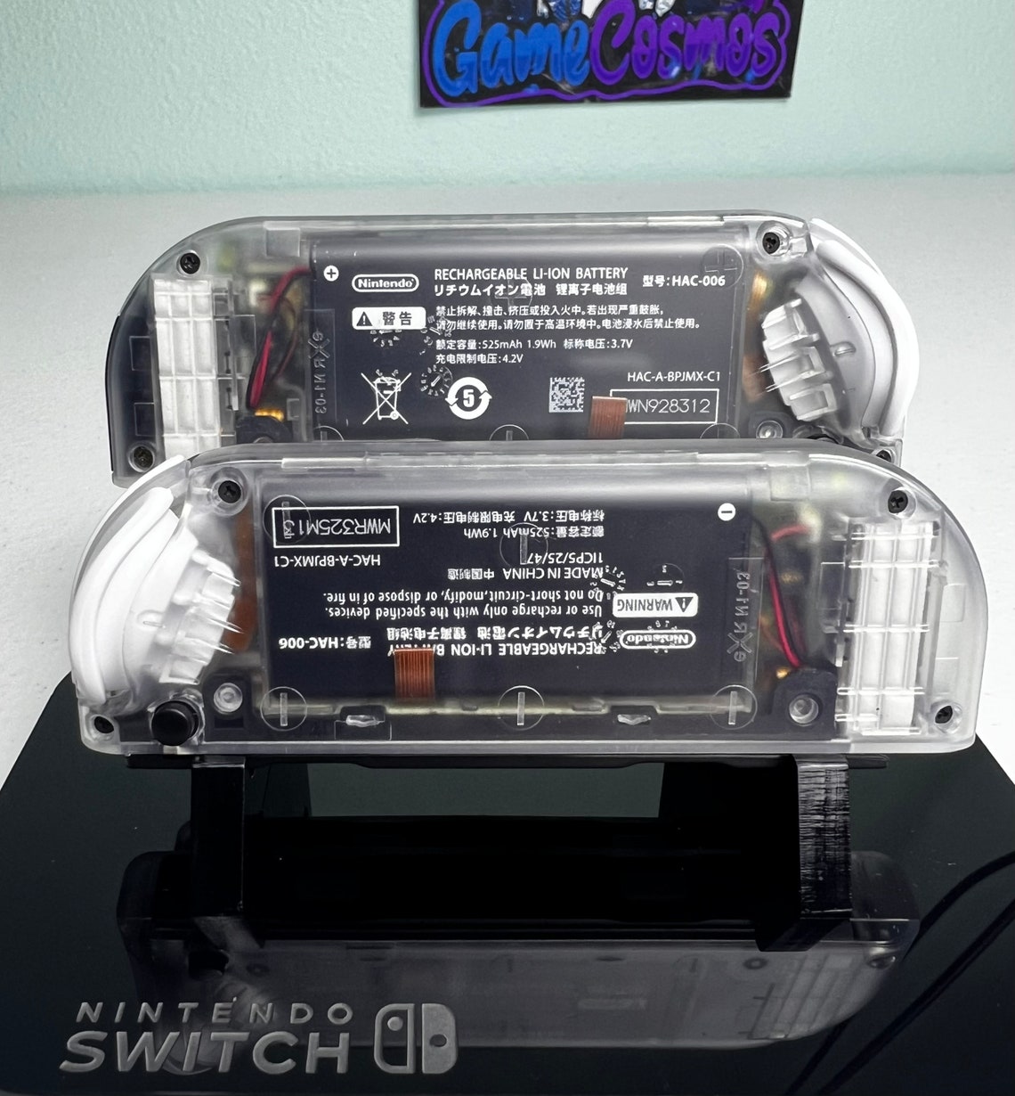Transparent Clear DPAD - White Accents - Custom Joycons for the Nintend ...