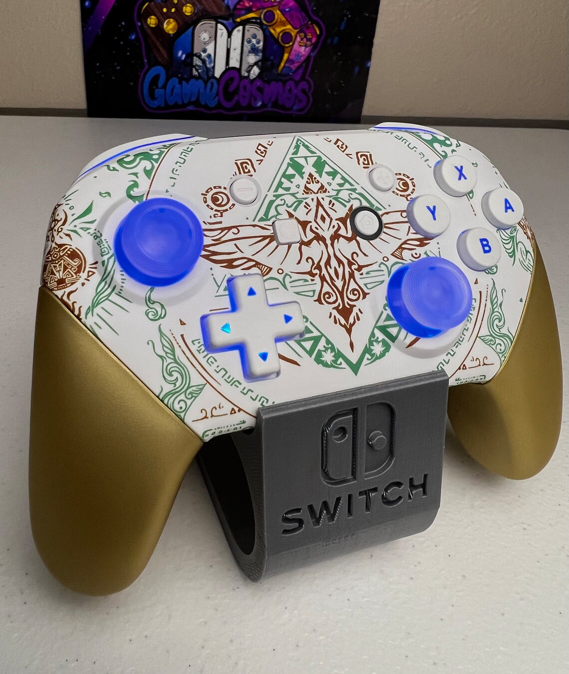 Zelda TOTK - RGB Led - Glow in the Dark - Custom Pro Controller for the ...