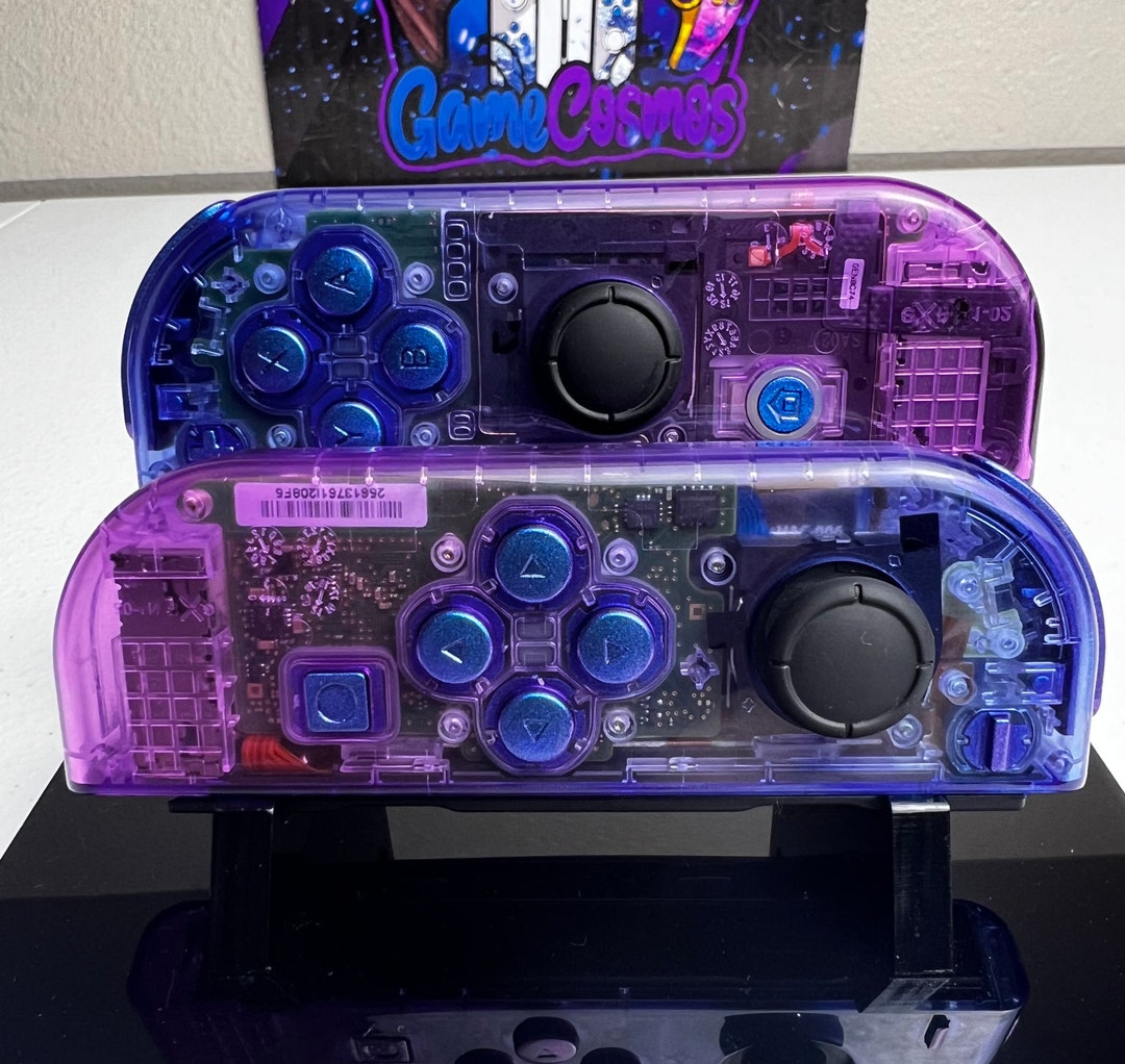 Two-tone Glossy Gradient - Blue & Purple - Custom Joycons for the ...