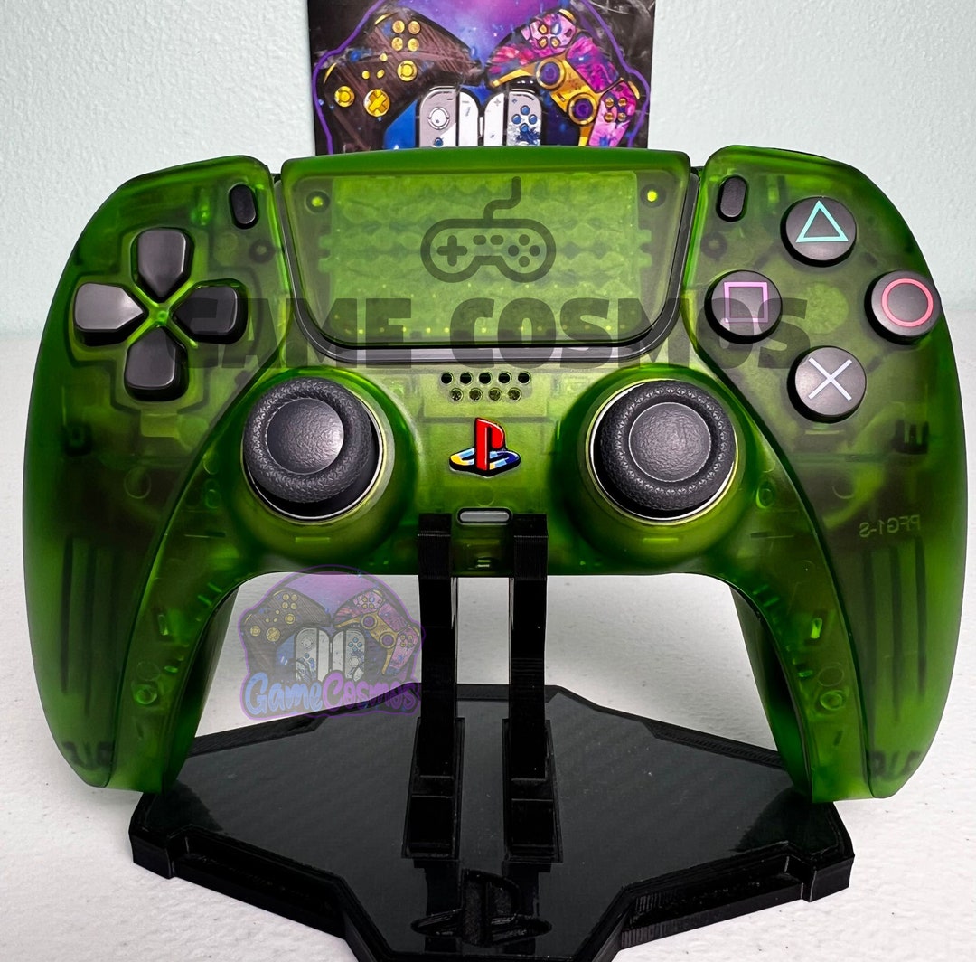 Custom Retro PS2 Theme - Clear Green - Custom Wireless Controller for ...