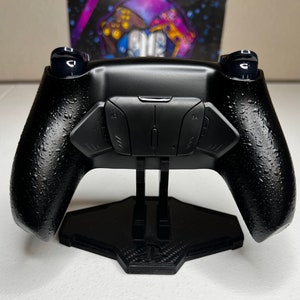 Lightning Theme RGB LED All Black Custom Wireless Controller for PS5 or ...