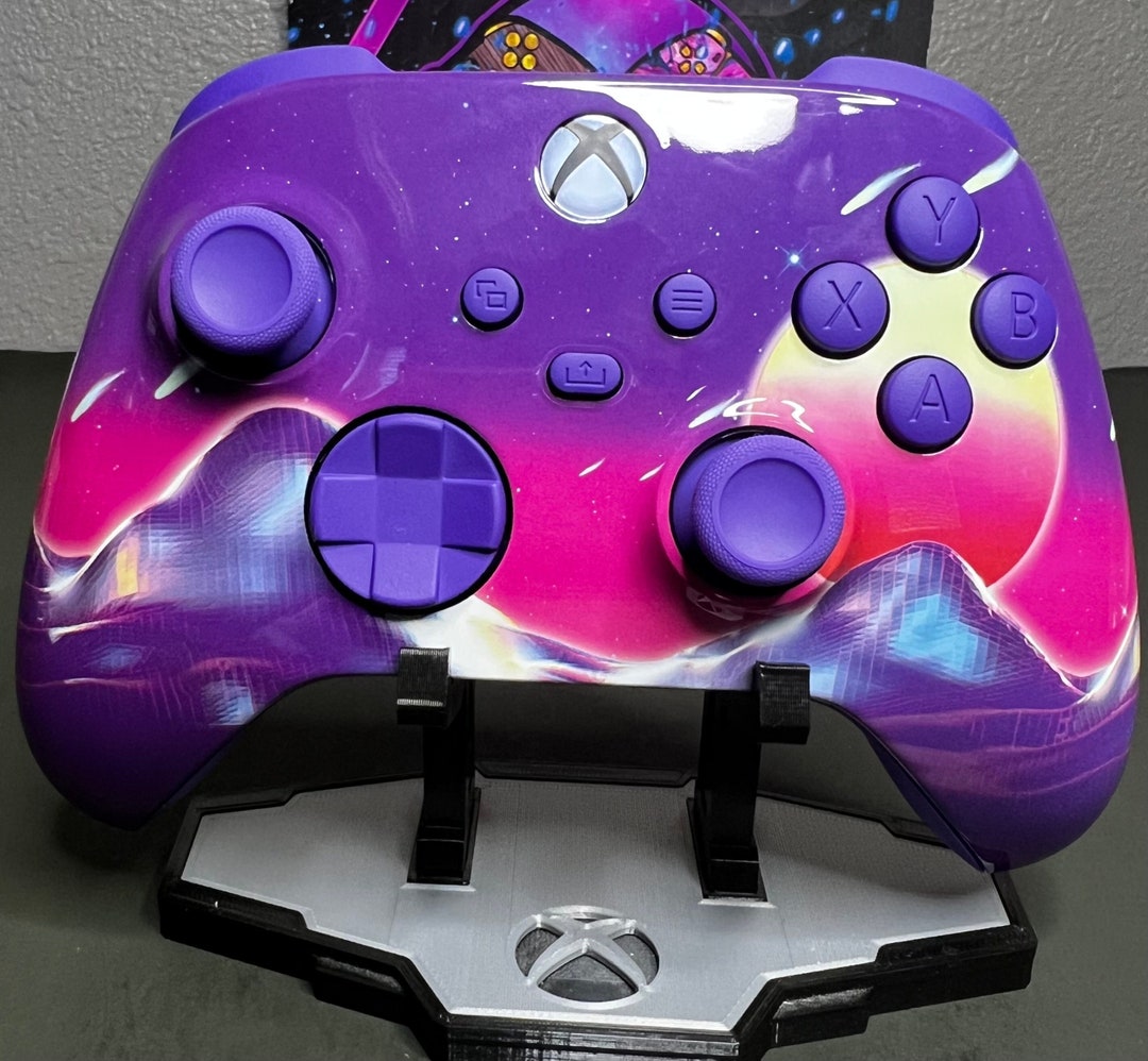 Cyber Moon Theme Purple Pastel Premium Custom Wireless Controller for ...