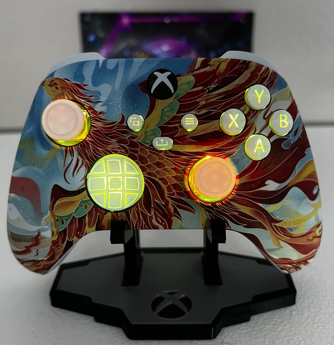 Phoenix Theme RGB LED Triggerstops Custom Wireless Controller for Xbox ...