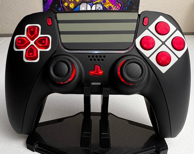 Retro NES Theme - RGB LED - Custom Wireless Controller for PS5 or Pc - Etsy