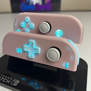 Soft Touch Sakura Pink - RGB LED - Custom Joycons for the Nintend ...