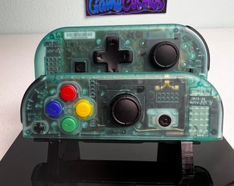 Clear Emerald - Black Accents - Custom Joycons for the Nintend Switch ...