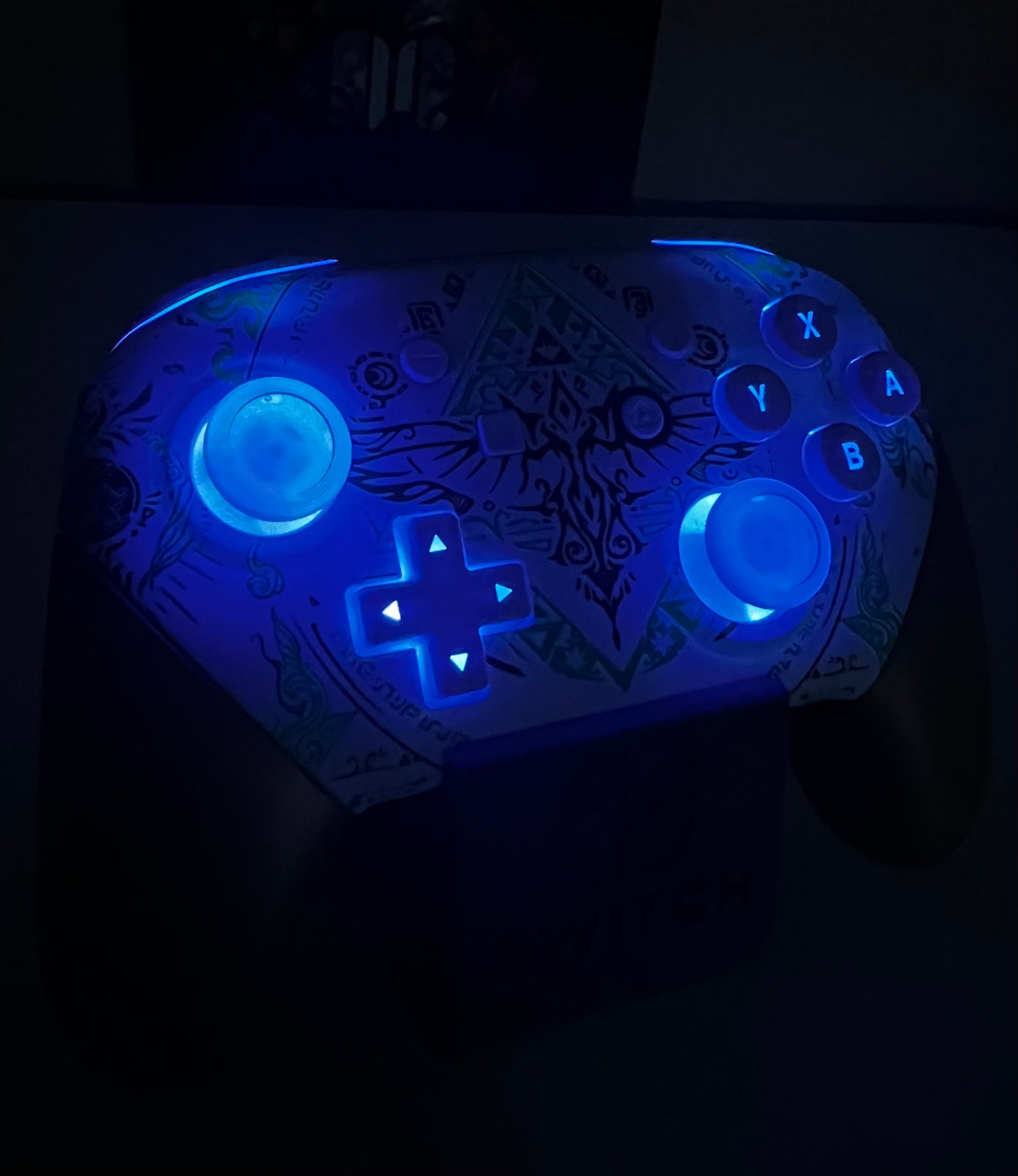 Zelda TOTK - RGB Led - Glow in the Dark - Custom Pro Controller for the ...