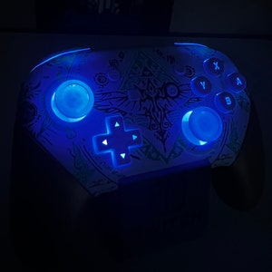 Zelda TOTK - RGB Led - Glow in the Dark - Custom Pro Controller for the ...