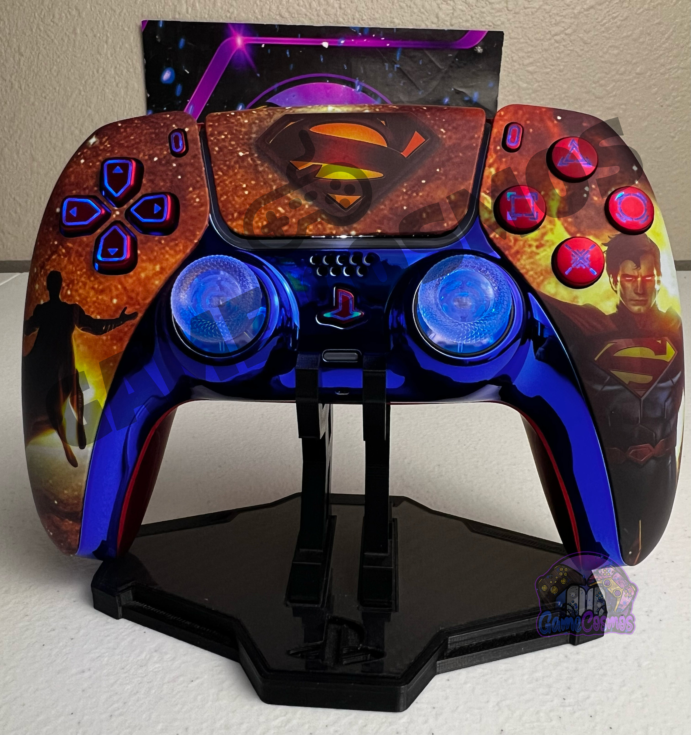 S Tier Super Hero Theme RGB LED Custom Wireless Controller for PS5 or PC Etsy