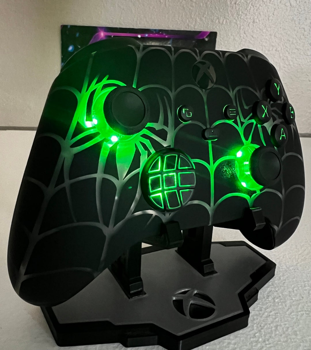 Spiderweb Theme RGB LED Custom Wireless Controller for Xbox or PC - Etsy