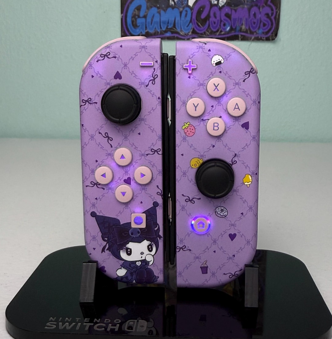 Cute Cartoon Theme - Soft Violet - Custom Joycons for the Nintend ...