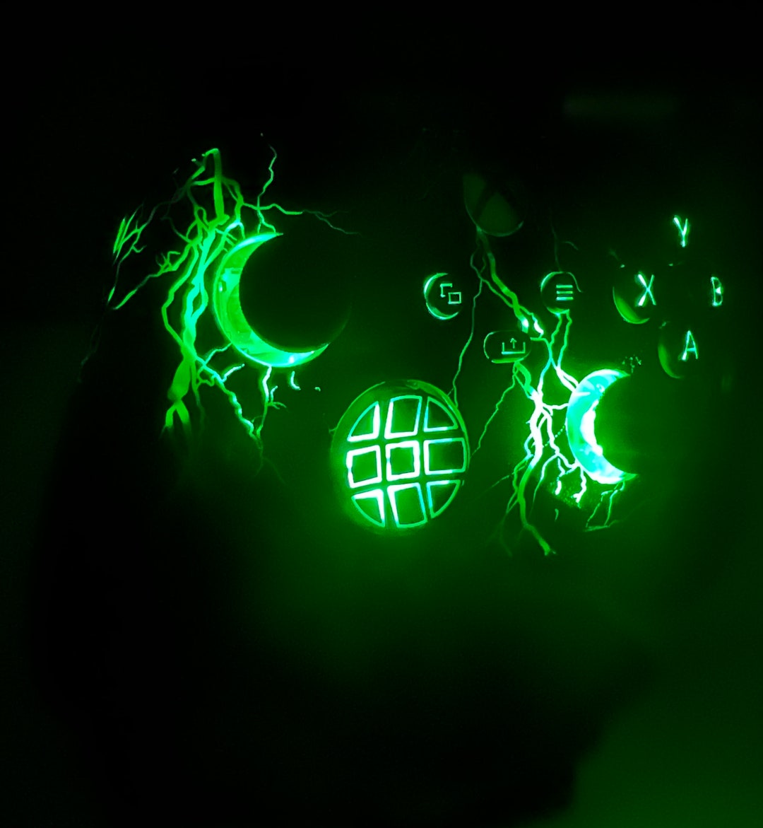 Lightning Theme - RGB LED - Custom Wireless Controller for Xbox or PC ...