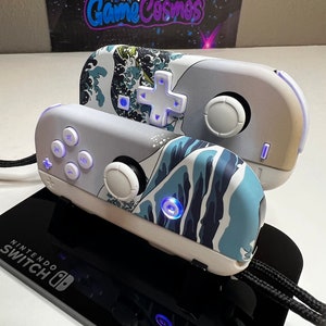 Great Wave Kanagawa RGB LED Custom Joycons for the Nintend Switch - Etsy