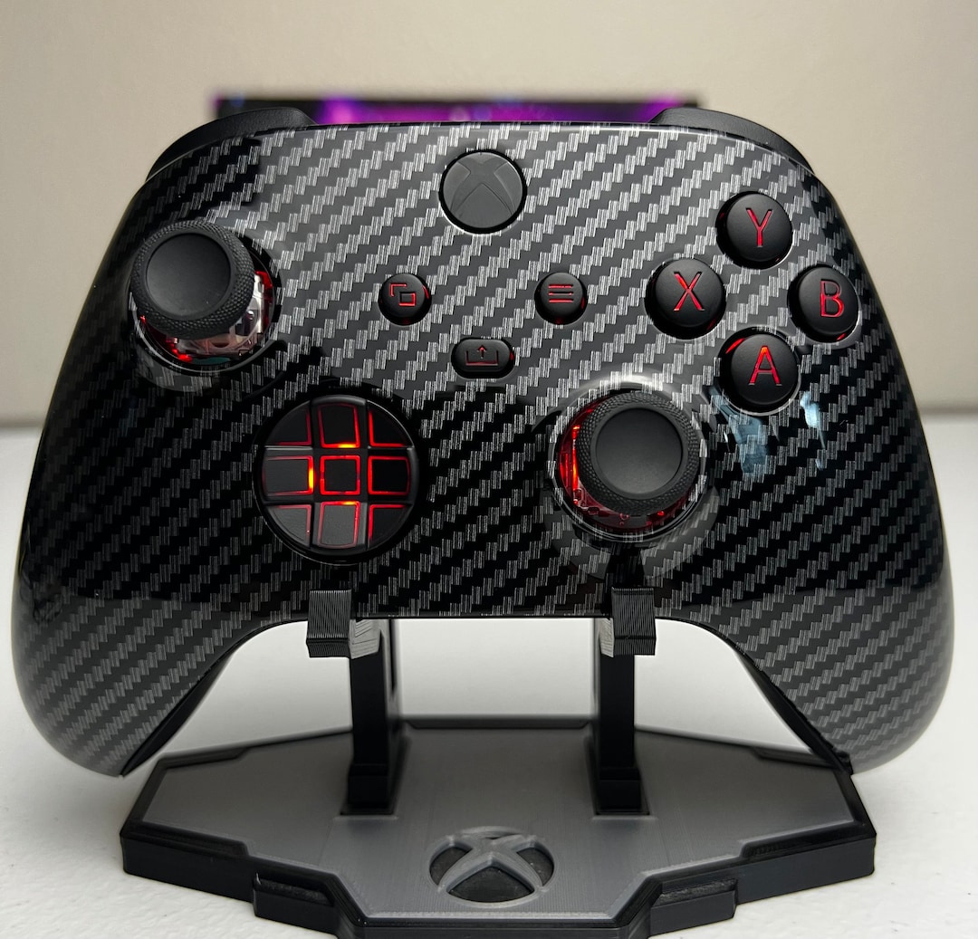 Carbon Fiber Theme - RGB LED - Custom Wireless Controller for Xbox or ...