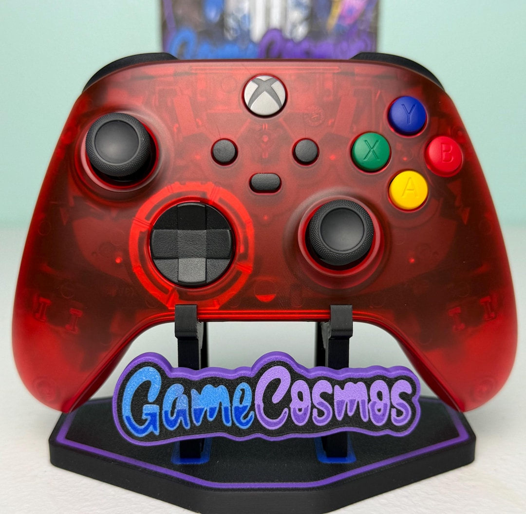 Transparent Red Clear - Colored ABXY - Custom Wireless Controller for ...